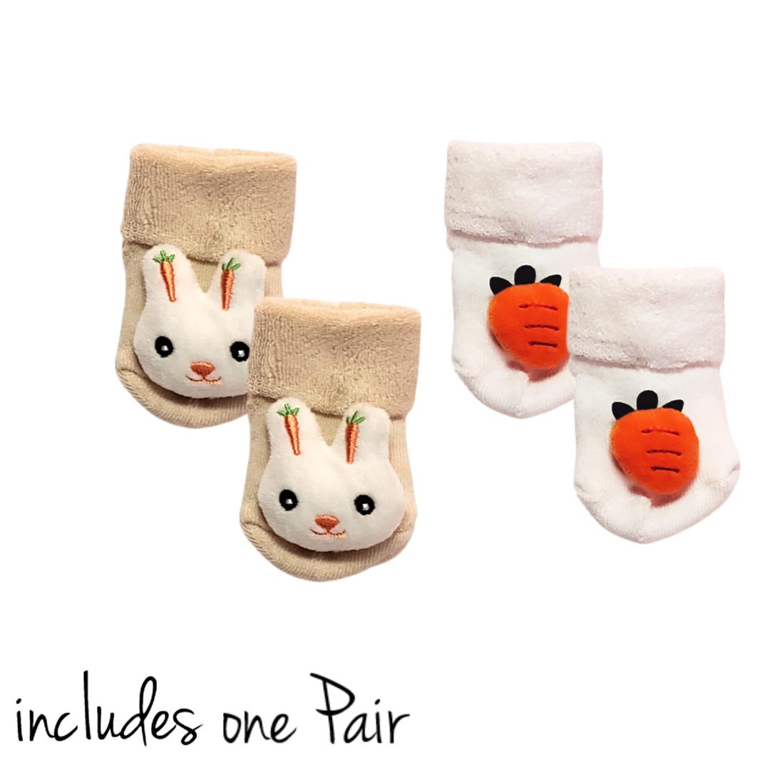 Baby’s First Easter Gender Neutral Baby Socks, Baby Easter Carrot Socks ...
