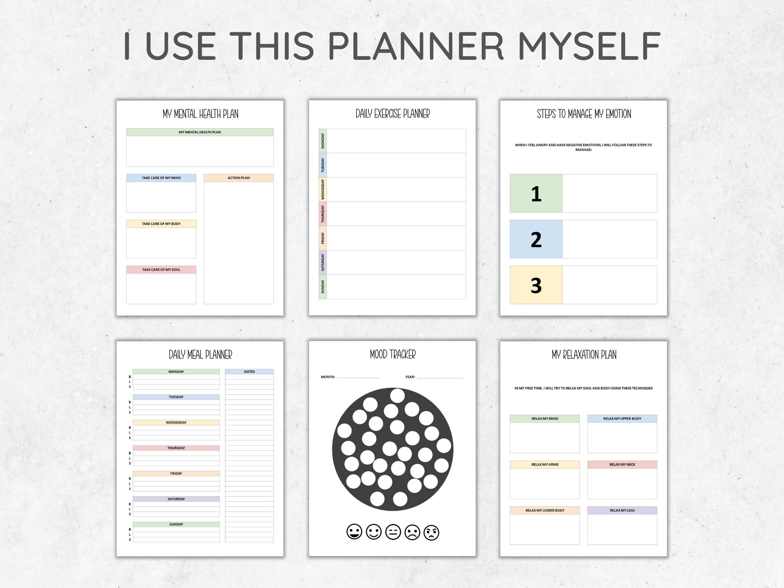 Mental Health Planner Printable Bundle Mental Health Journal Mental ...