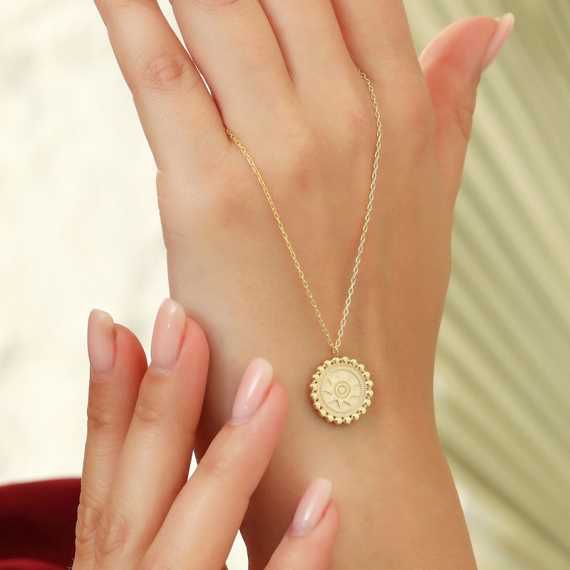 Sun Necklace Gold - Etsy