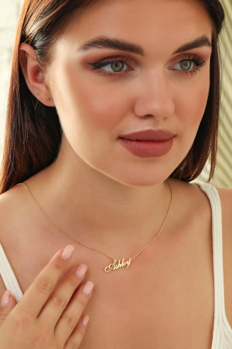 Personalized Name Necklace, Dainty Necklace, Custom Ashley Name ...
