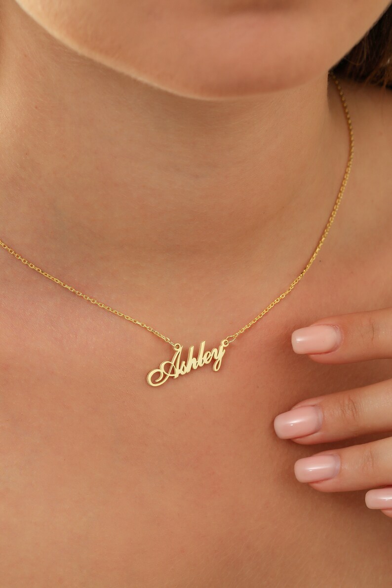 Personalized Name Necklace, Dainty Necklace, Custom Ashley Name ...