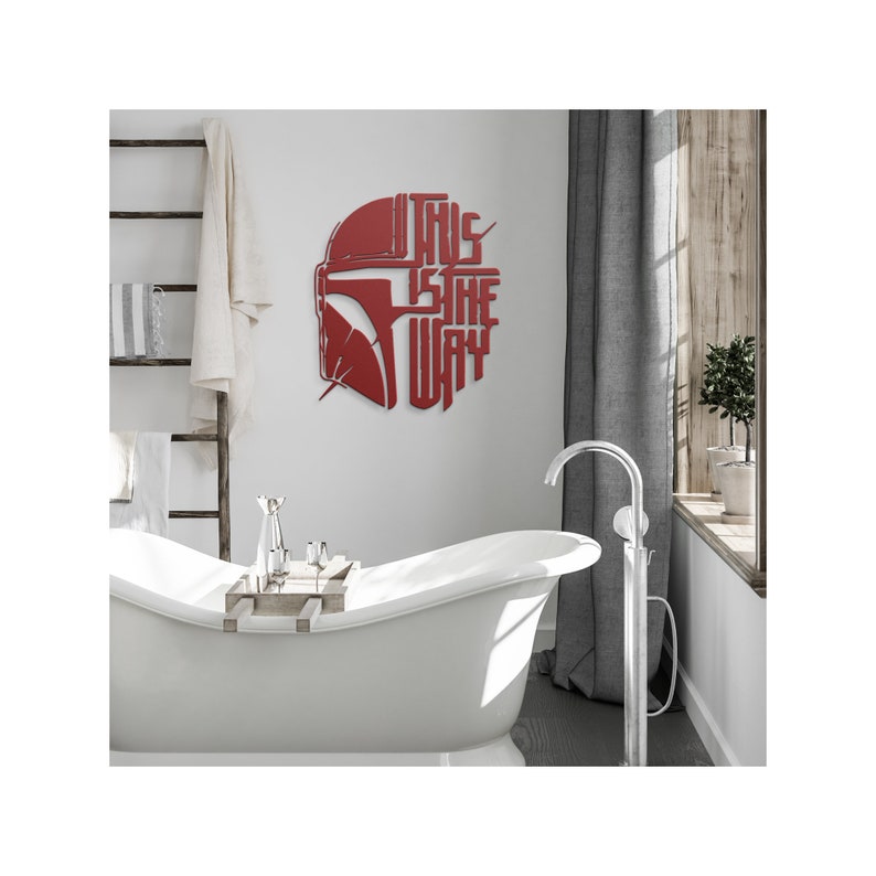 This is the Way Mandalorian Helmet Metal Sign - Etsy