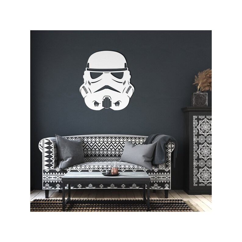 Stormtrooper Helmet Metal Wall Art Star Wars Inspired - Etsy