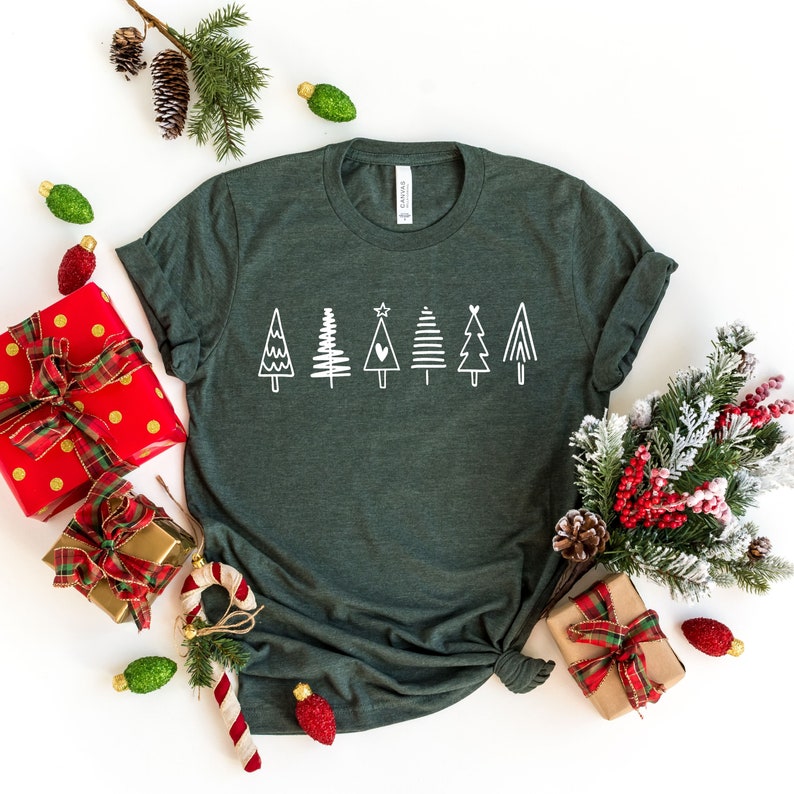 Christmas Trees Shirt, Christmas Shirts for Women, Christmas Tee ...