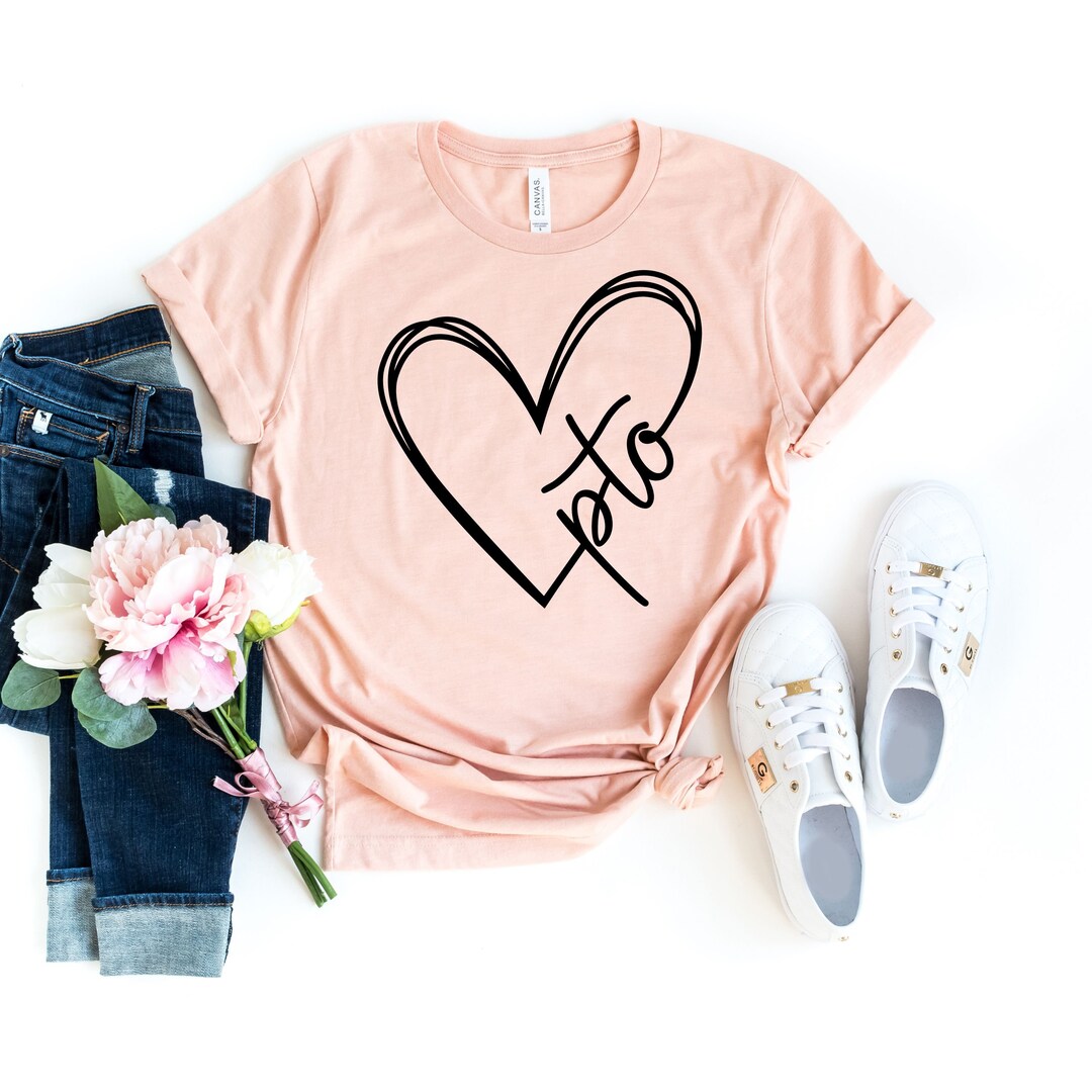 PTO Heart Shirt, Parent Teacher Shirt, PTO Squad Tee, Parent Teacher ...