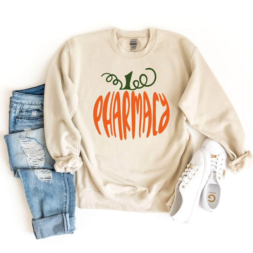Pharmacy Fall Outfit, Pharmacy Pumpkin Sweatshirt, Pharmacist ...