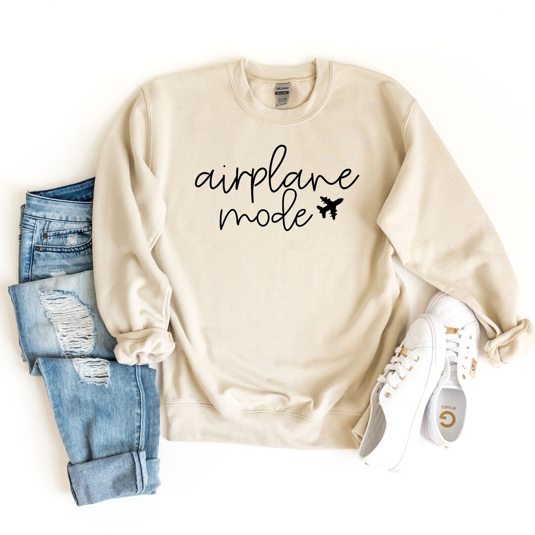 Airplane Mode Sweatshirt, Airplane Shirt, Travel Sweater, Gift for ...