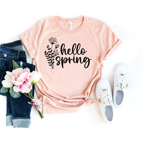 Hello Spring Shirt - Etsy