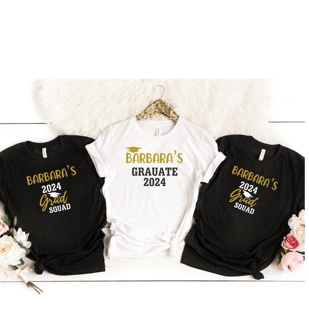 Custom Name Graduation Shirt, Custom Grad Squad T-shirt, Grad Crew Tee ...
