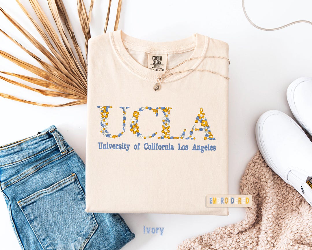 Custom College Embroidered T-shirt, Comfort Colors®embroidered Floral ...