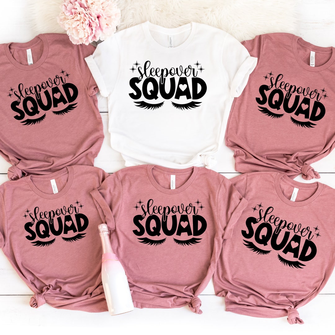 Sleepover Squad Shirts, Girls Birthday Party Shirt, Slumber Party Shirt ...