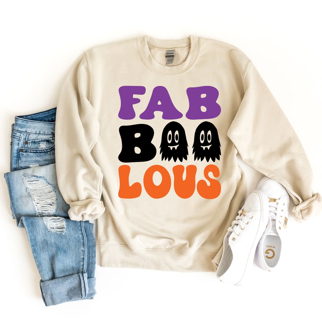 Retro Fab Boo Lous Sweatshirt, Ghost Fabulous Sweatshirt, Retro ...