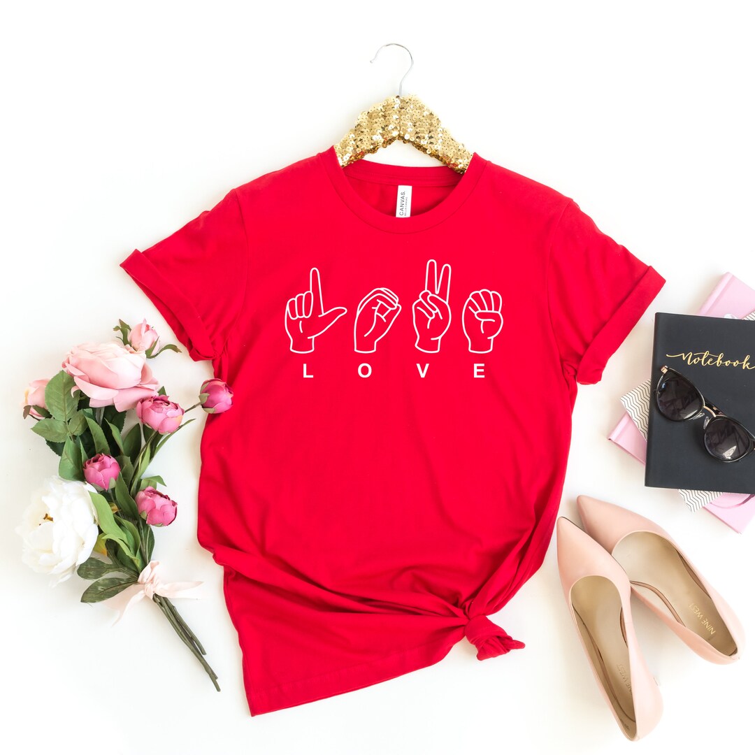 American Sign Language Love Shirt, Sign Language Shirt, Love Sign ...