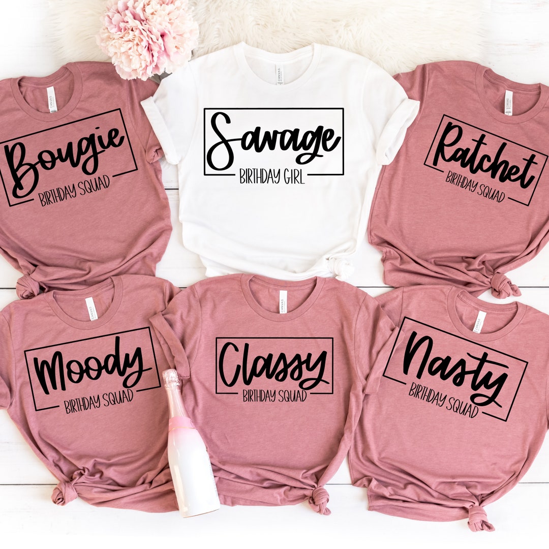 Savage Birthday Squad Shirt, Birthday Group Shirts, Birthday Squad ...