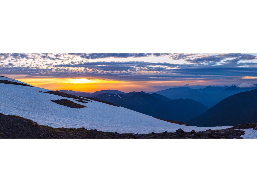Alpine Sunset From Mt. Baker - Mountains - Glaciers - Snow - North ...