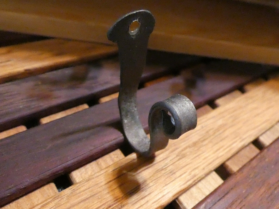 Hand Forged Large Iron Hooks. Heavy Duty and Very Durable. Measures at ...