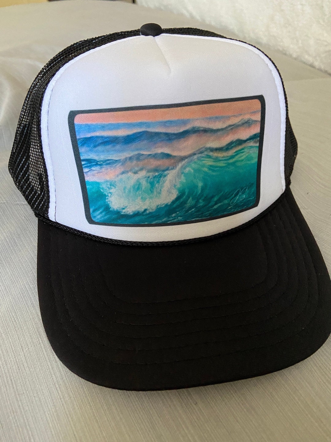 Beach Ocean Sunset Wave Trucker Hat - Etsy