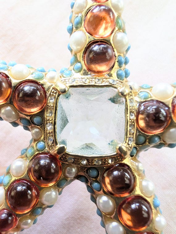 Kenneth Jay Lane Sea Star Starfish Turquoise Pearl Am… - Gem