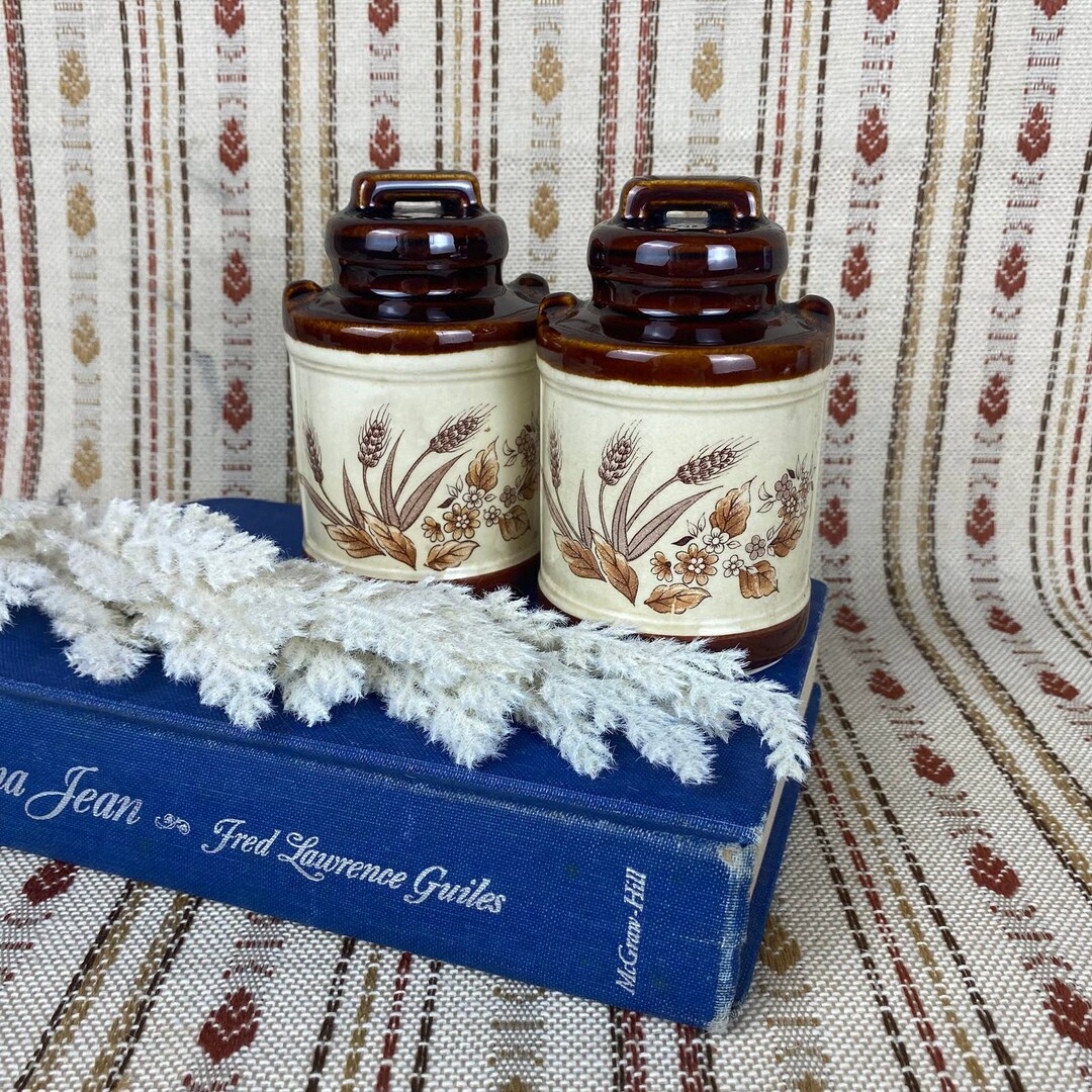 Vintage Salt and Pepper Shakers, Sears and Roebuck, Harvest Wheat ...