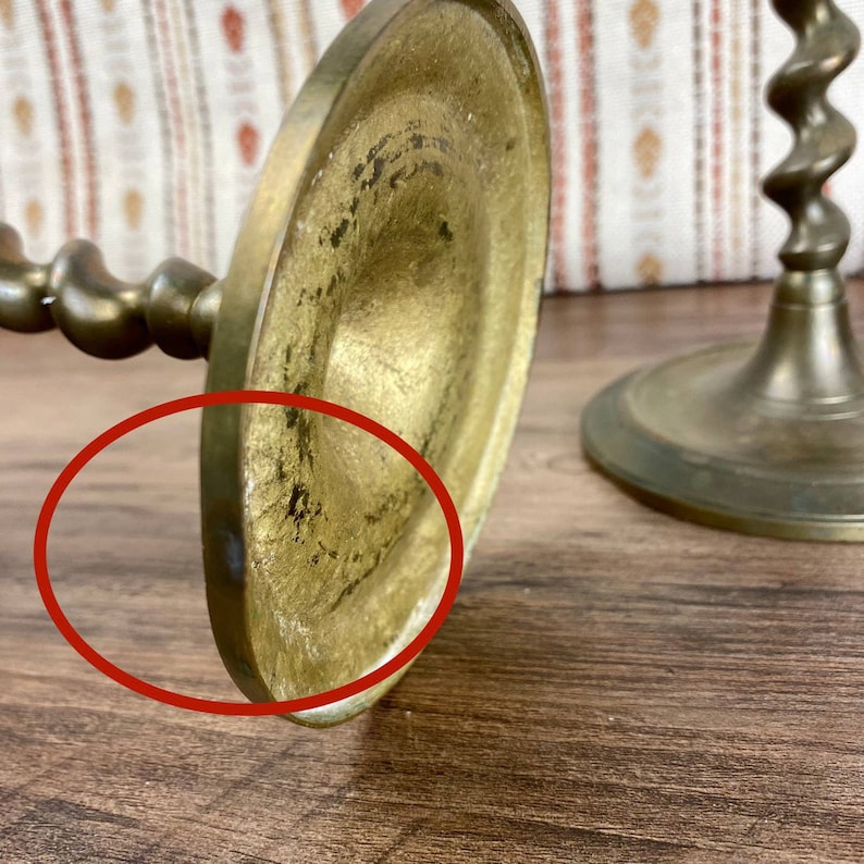 Brass Tapered Candlesticks, Barley Twist Candle Sticks, Twisted Stem ...