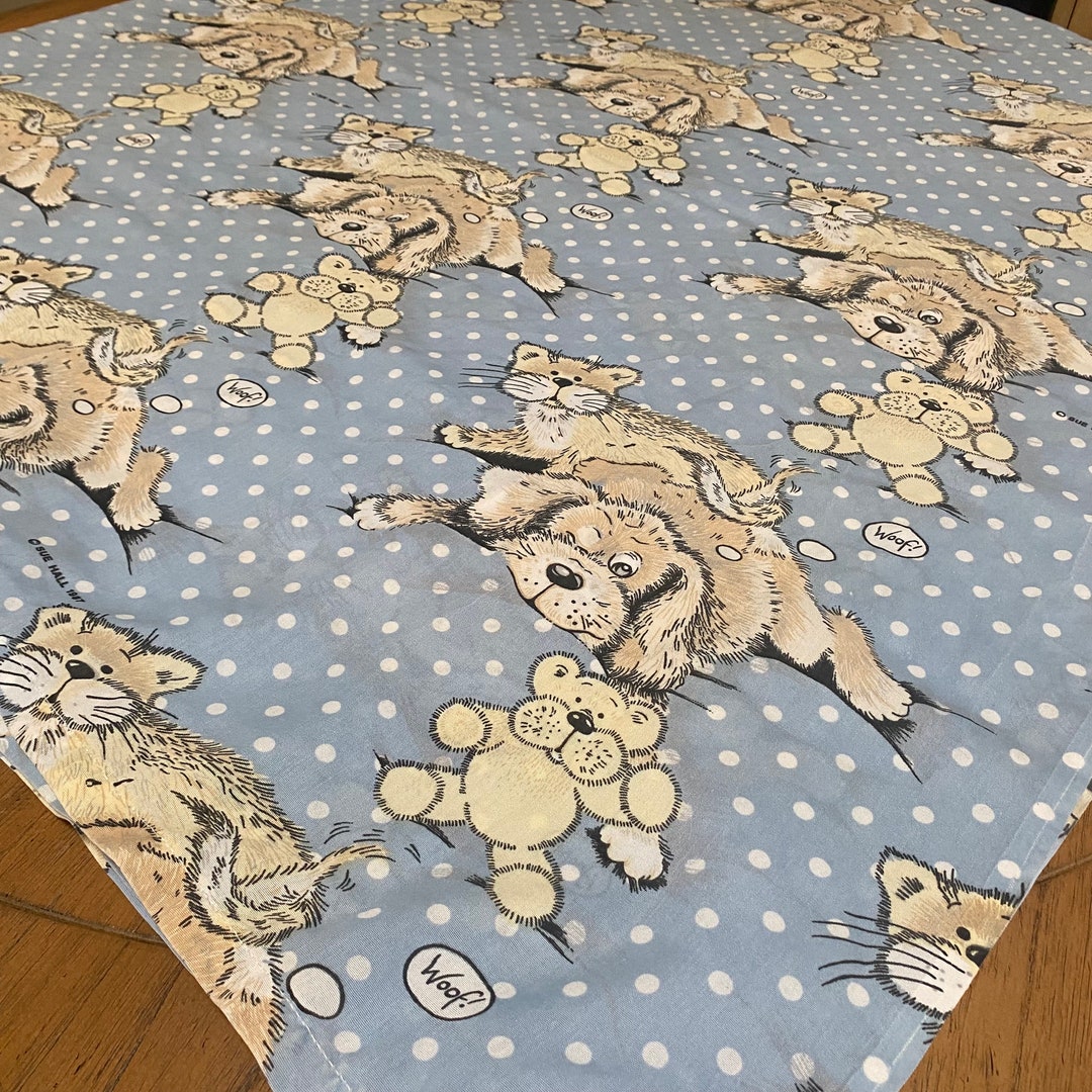 80s Vintage Full Size Sheet Set, 1987 Sue Hall, Patch the Dog and ...