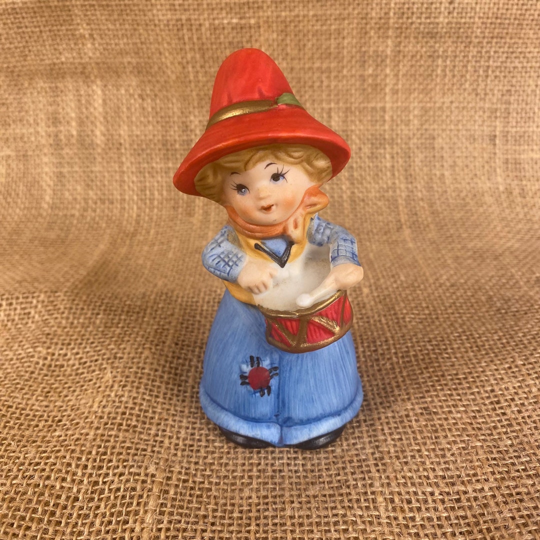 Jasco Merri Bells Little Drummer Boy, 70s Vintage Fine Bisque Porcelain ...