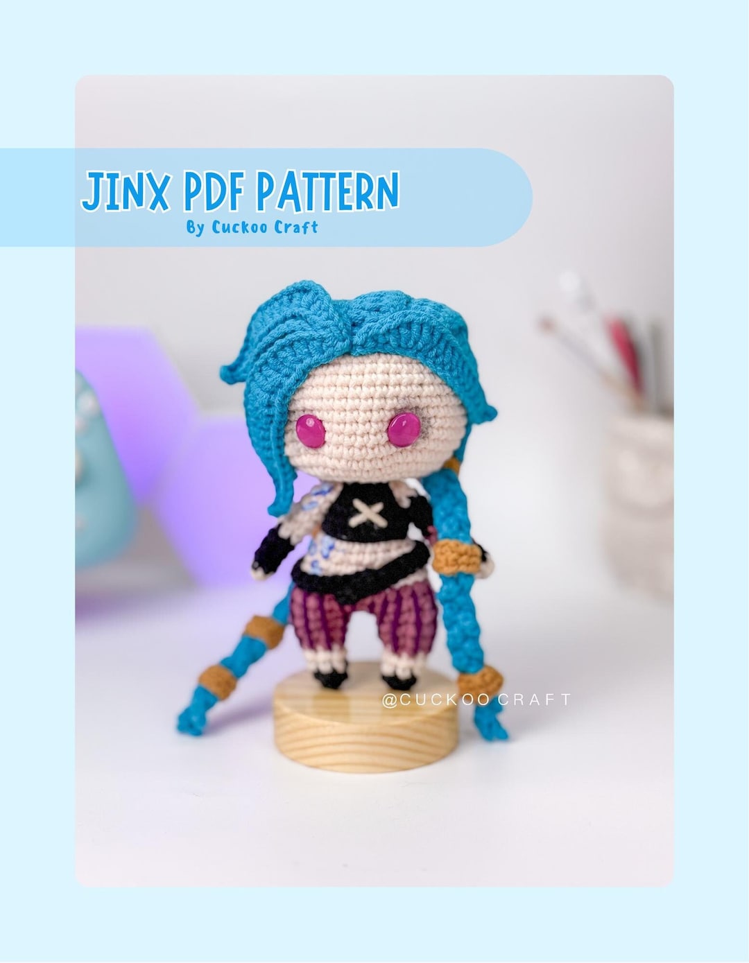 Jinx Amigurumi/crochet Pattern Arcane League of Legends - Etsy