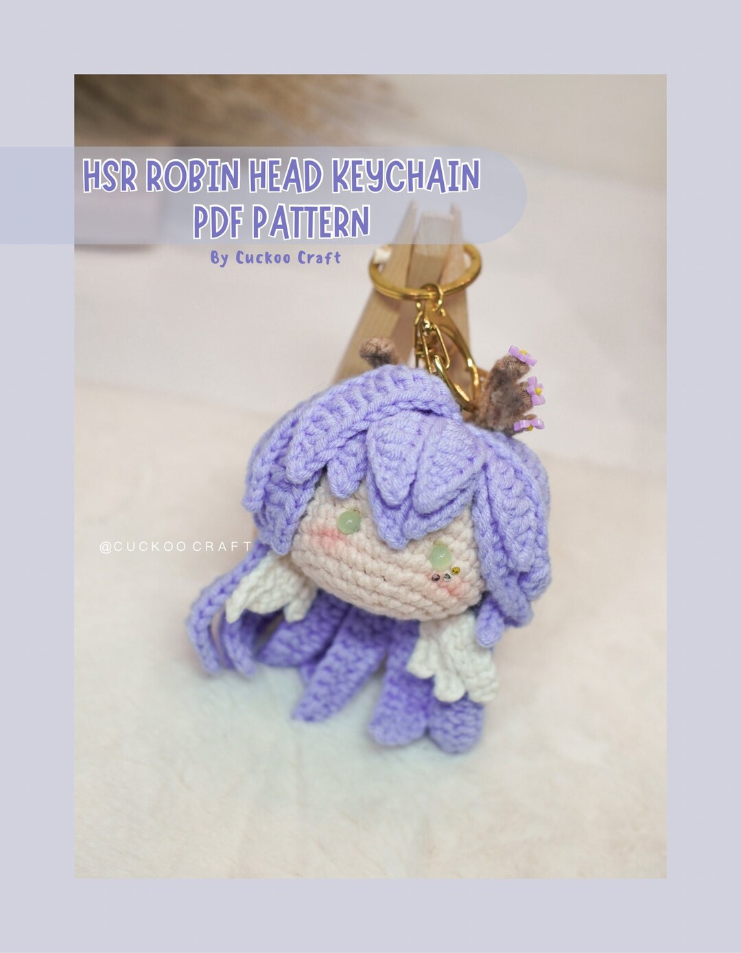Robin Head Amigurumi/crochet Keychain Pattern Honkai Star Rail - Etsy