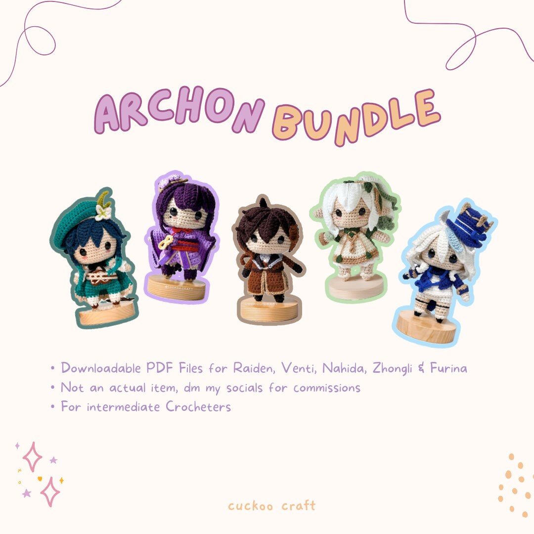 Genshin Archon Bundle Amigurumi/crochet Pattern - Etsy