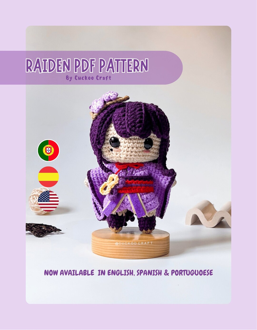 Raiden Amigurumi/crochet Pattern Genshin Impact - Etsy