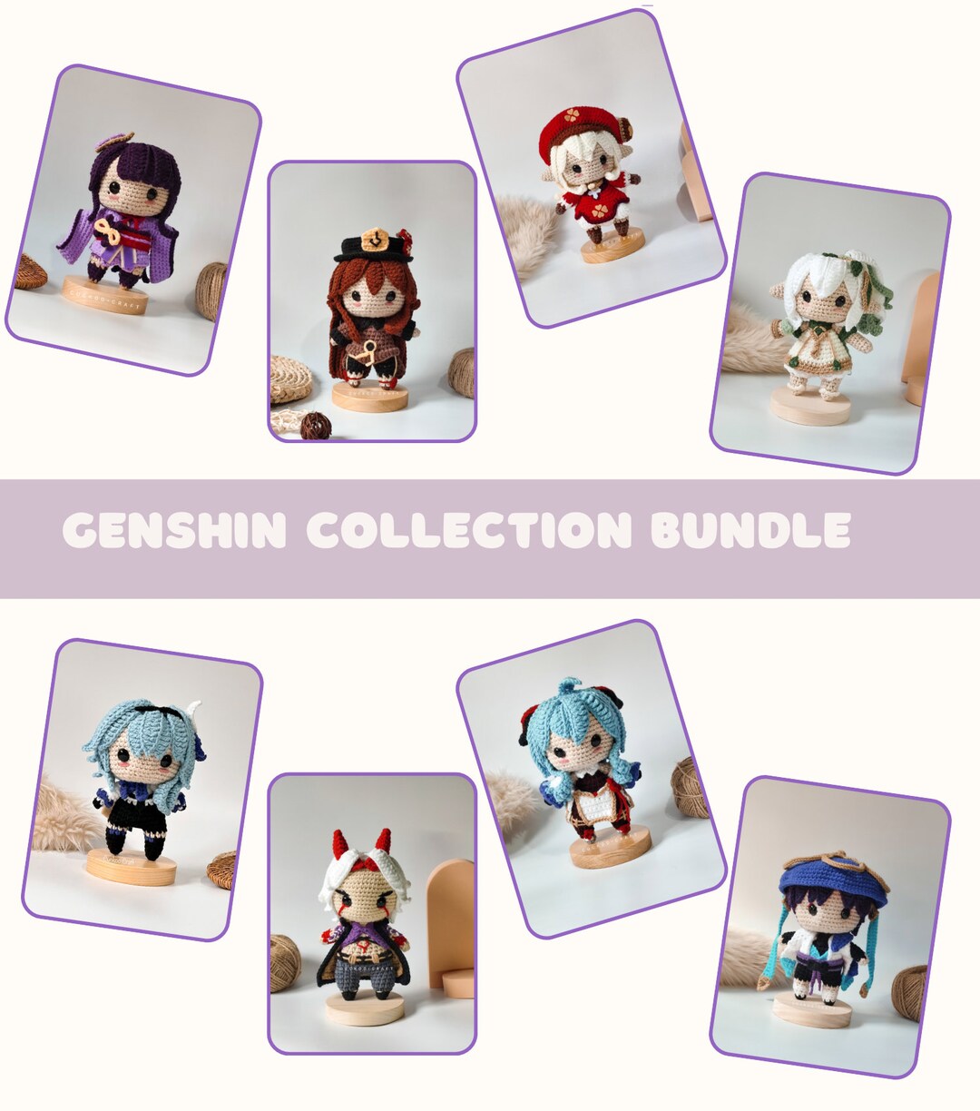 Genshin Bundle Amigurumi/crochet Pattern - Etsy