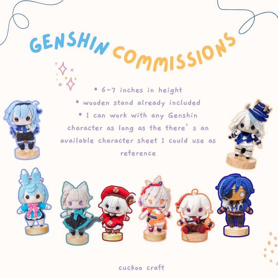 Genshin Character Commissions - Etsy