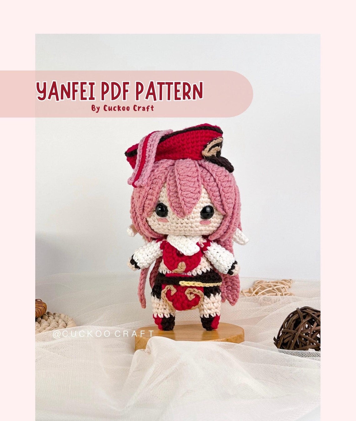 Yanfei Amigurumi/crochet Pattern Genshin Impact - Etsy
