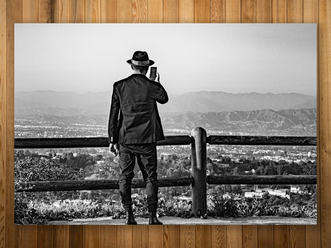 Drive Hipster: Fine Art Print - Retro Vintage Hollywood Hills Scene for ...