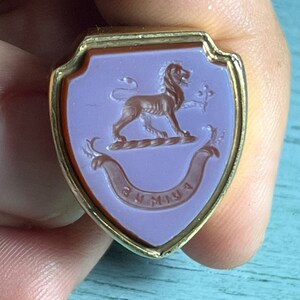 Antique Intaglio Seal Cannon Fob Gold - Latin Motto " Fuimus" = "we ...