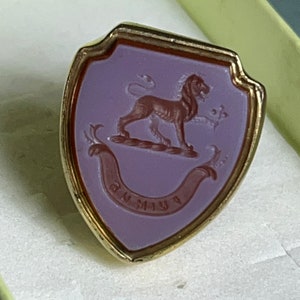 Antique Intaglio Seal Cannon Fob Gold - Latin Motto " Fuimus" = "we ...