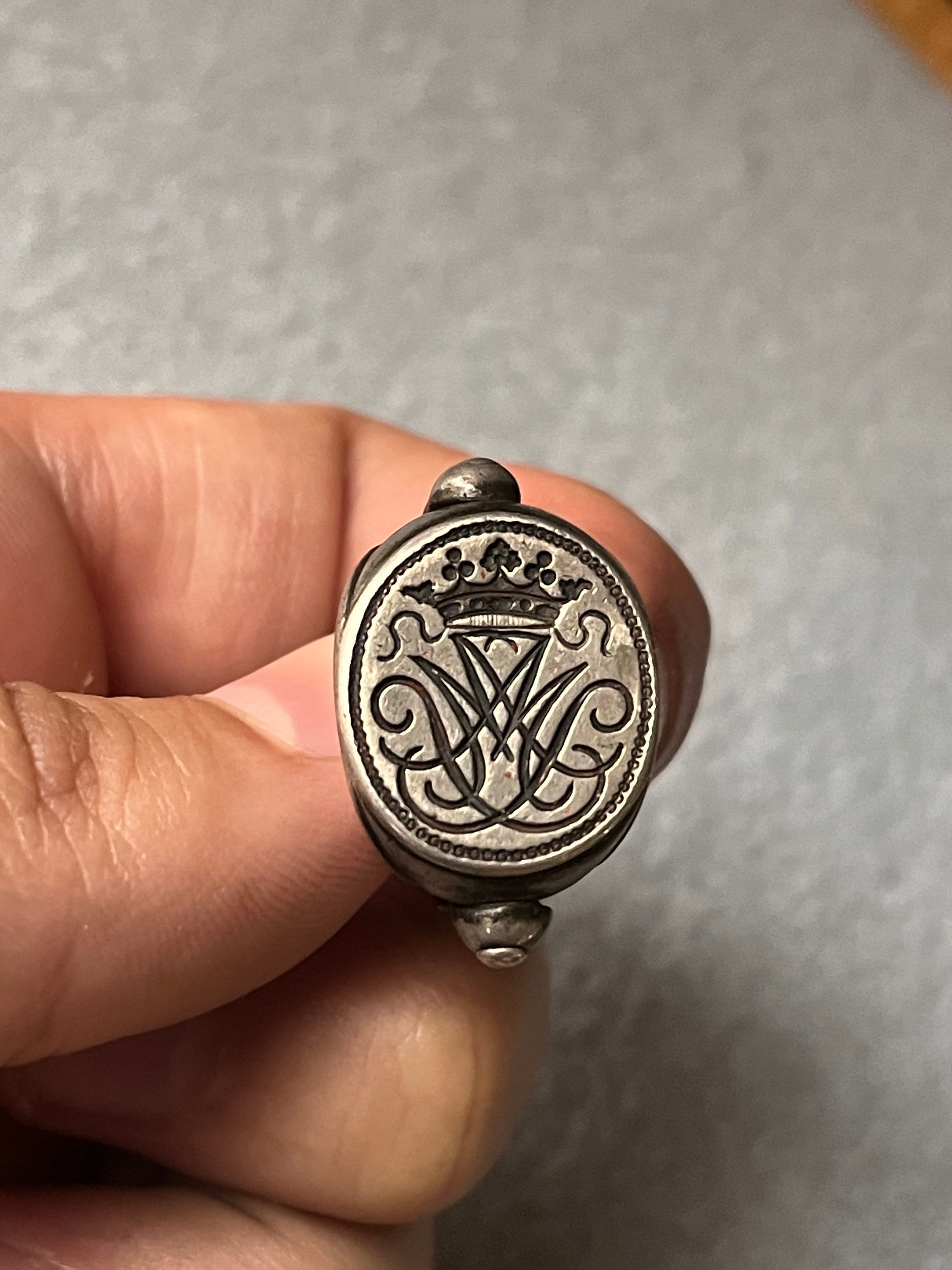 18th Century Noble Coat of Arms Intaglio Silver Spinner Fob and Seal ...