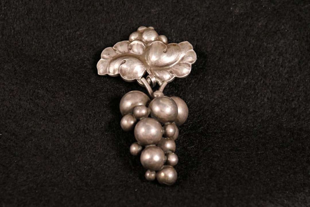 Georg Jensen Vintage Danish Silver Grape Cluster Brooch #217B - Etsy