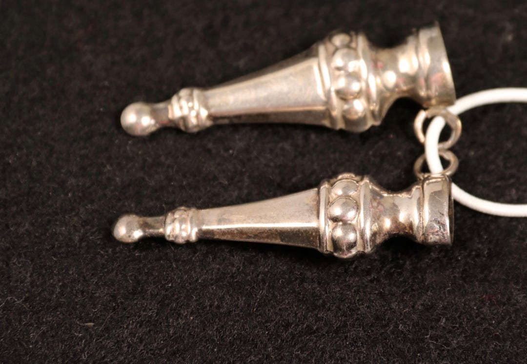 Antique Sterling Silver Needle Guards – Ornate Victorian Knitting ...