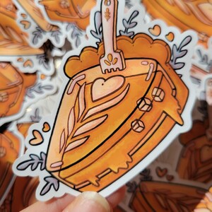 Pie Fall Sticker - Matte Die Cut Vinyl Sticker, Cute Computer Laptop ...