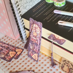 2"x6" Witch Library Halloween Bookmark With Tassel, Spooky Aesthetic ...