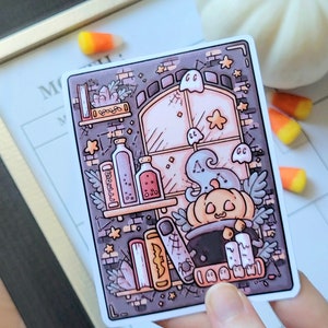 3"x4" Witch Library Decorative Magnet - Laminated Clear or Holographic ...