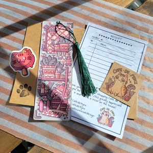 2"x6" Green Garden Bookmark With Tassel, Comfy Cozy Cottage Gardening ...