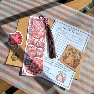 2"x6" Cafe Bakery Bookmark With Tassel, Comfy Cozy Cottage Coffee and ...