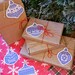 Set of 5 Rustic Gift Hang Tags Blue Ornaments With String - Etsy