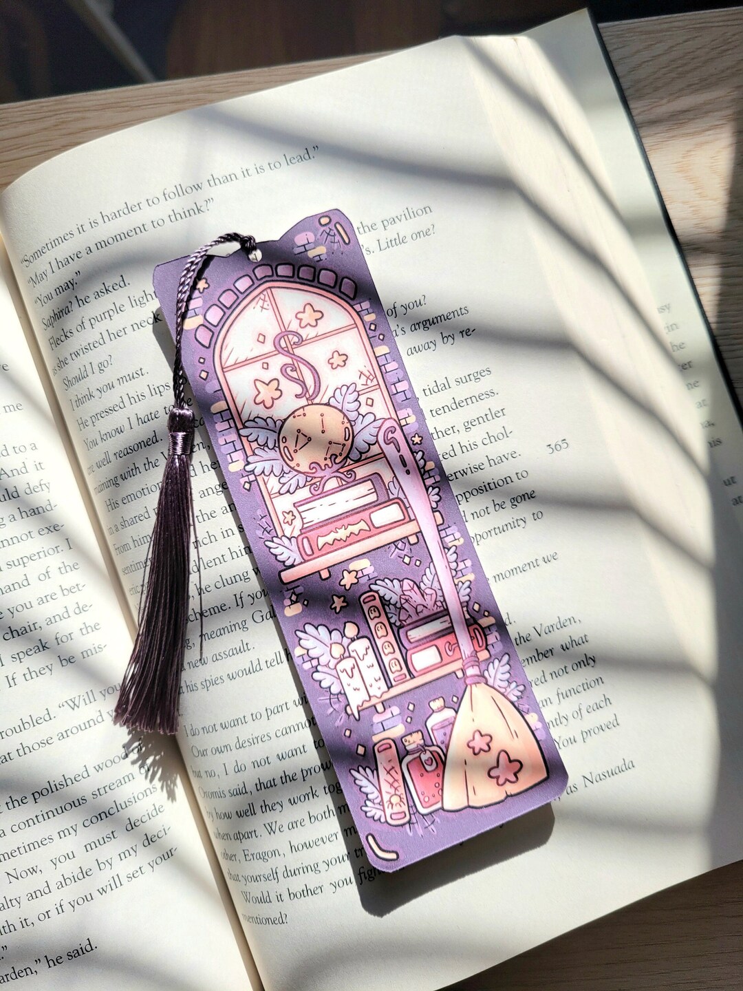 2"x6" Witch Library Halloween Bookmark With Tassel, Spooky Aesthetic ...