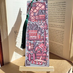 2"x6" Green Garden Bookmark With Tassel, Comfy Cozy Cottage Gardening ...