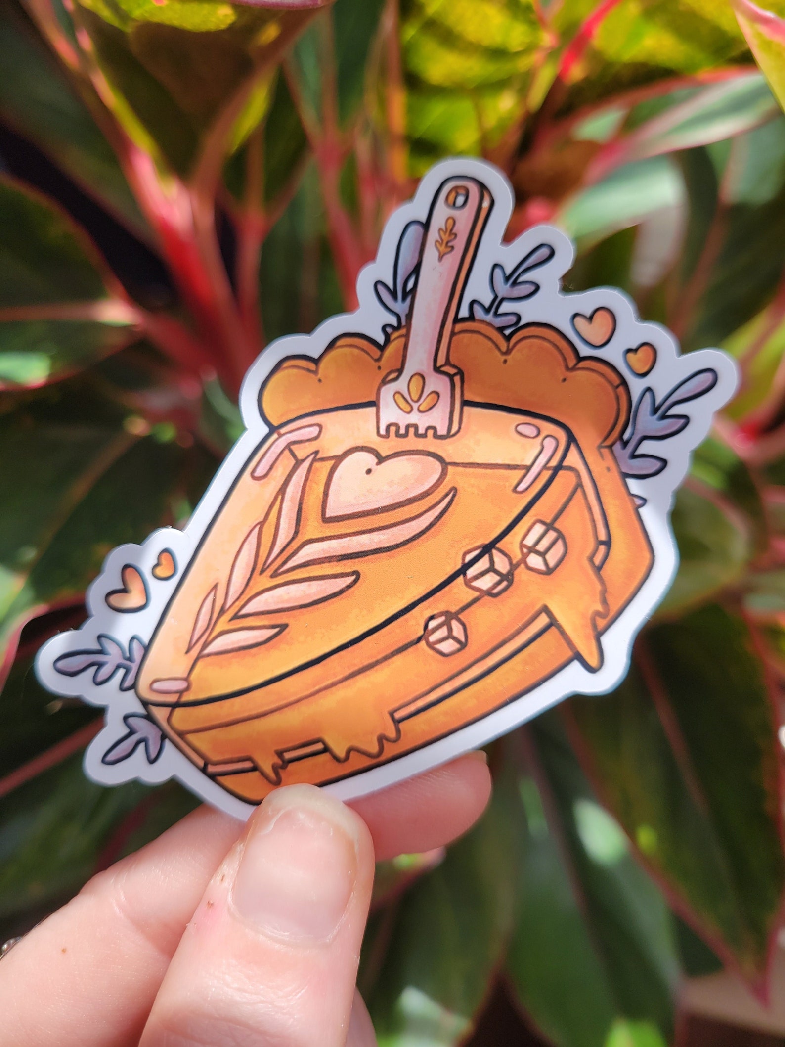 Pie Fall Sticker Matte Die Cut Vinyl Sticker Cute Computer - Etsy