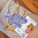 Set of 5 Rustic Gift Hang Tags Blue Ornaments With String - Etsy