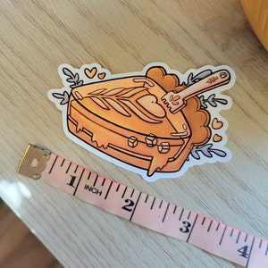 Pie Fall Sticker - Matte Die Cut Vinyl Sticker, Cute Computer Laptop ...